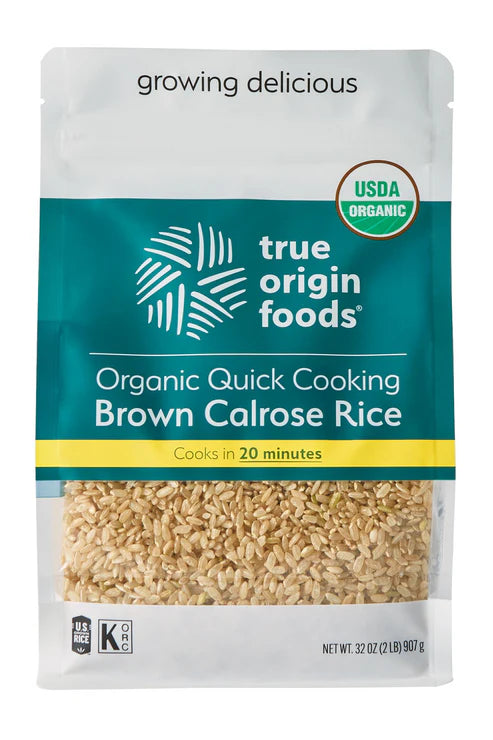 Organic Quick Cooking Brown Calrose Rice – True Origin Foods